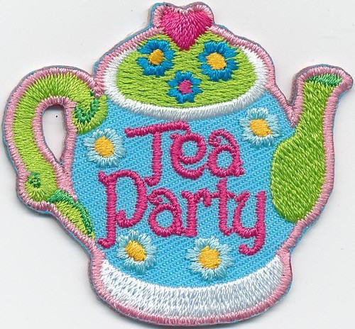 Girl Boy Cub TEA PARTY POT Fun Patches Crest Badges SCOUTS GUIDES Iron ...