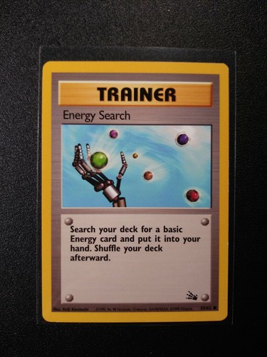 Pokemon Fossil Energy Search Common Trainer Card 59/62 LP | eBay
