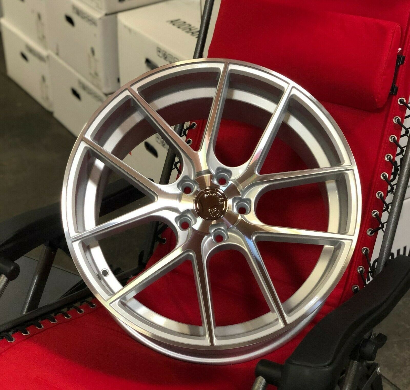 Aodhan AFF3 20" Silver Machined Wheels 20x9 +30 5x120 Rims Set 4 | eBay