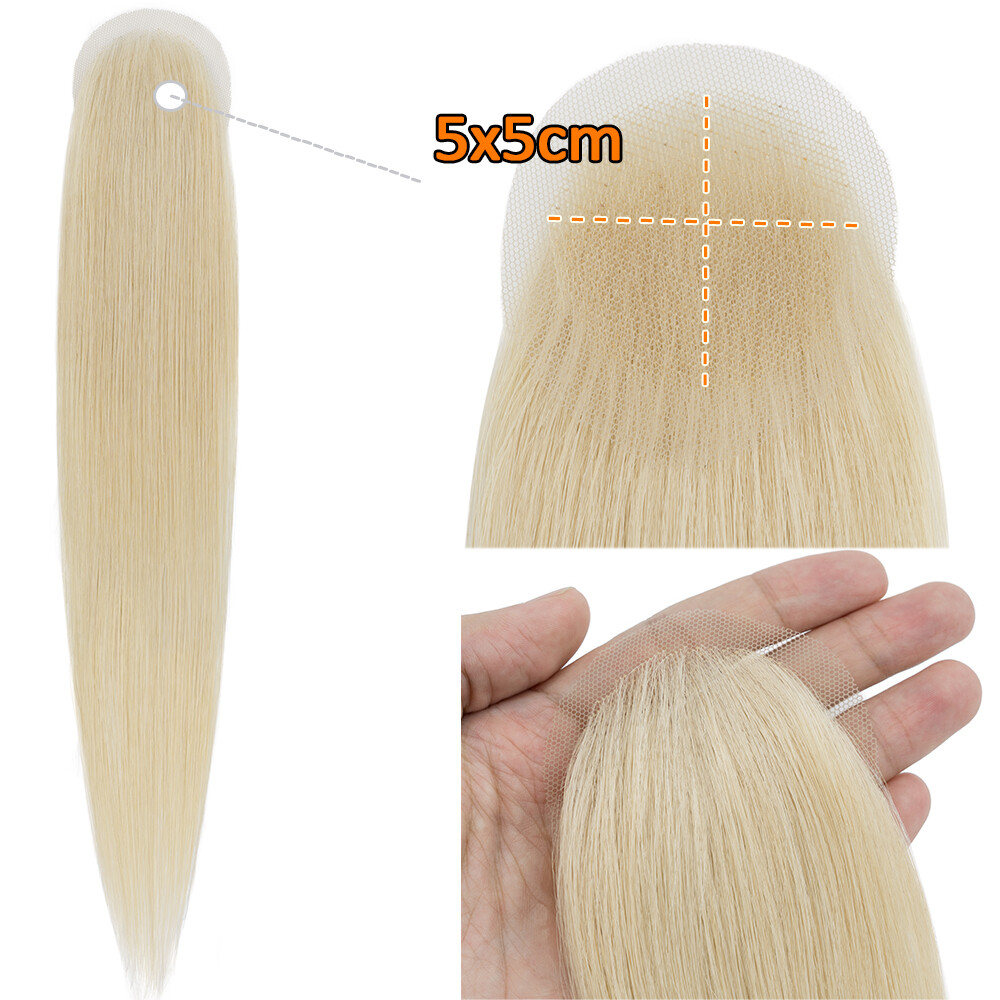 100% Remy Cover-up Tape Human Hair Patches Hairpiece Topper for ...