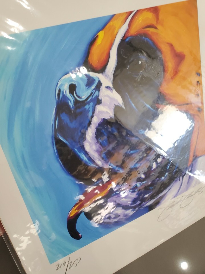 Michelle Mardis Artist Signed & Numbered Limited Ed Art Print Blue Dog ...