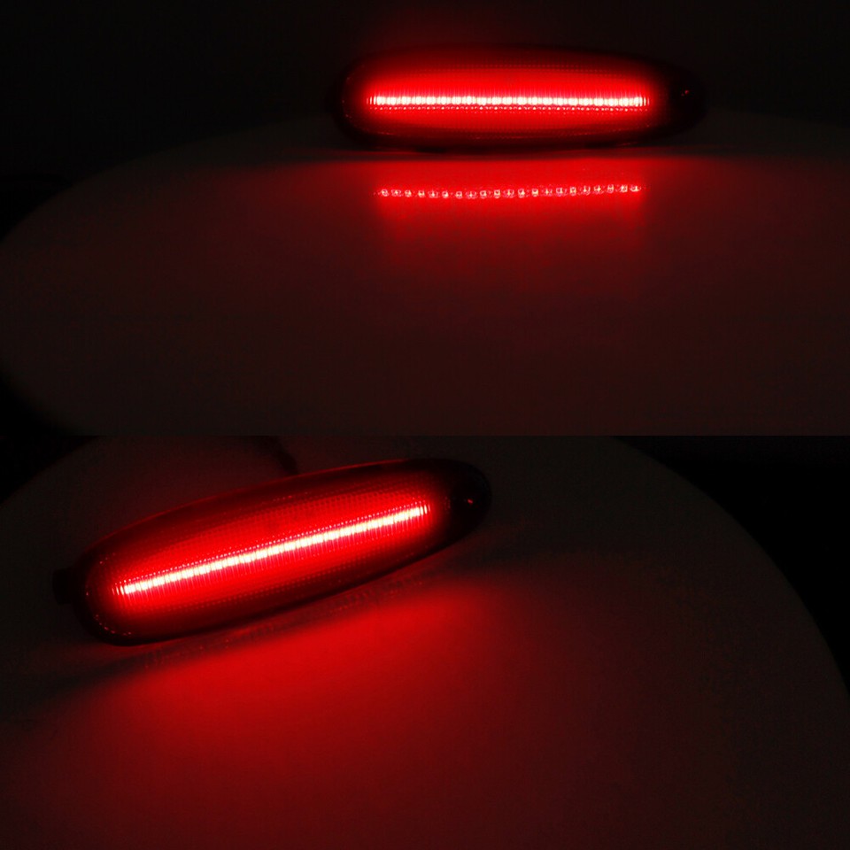 Euro Style Smoke Red Rear Side Marker Lights For 96-99 Ford Taurus ...