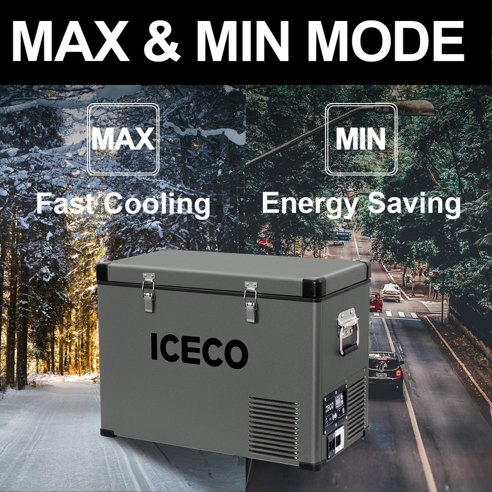 ICECO 45/63/68 Portable Car Fridge Freezer Truck Refrigerator Camping ...