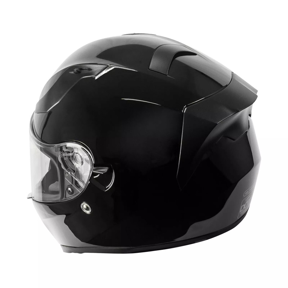 Gloss Black Motorcycle Bike Helmet Torc T15 T-15 Street Full Face DOT ...