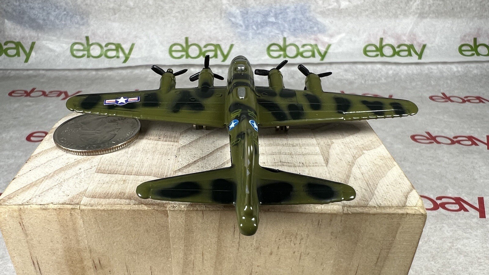 Dyna Flites Diecast B-17 Memphis Belle Bomber Military Plane Camouflage ...