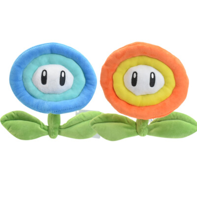 Super Mario Bros Soft Ice Fire Flower Plush Stuffed Doll Toys Kids ...