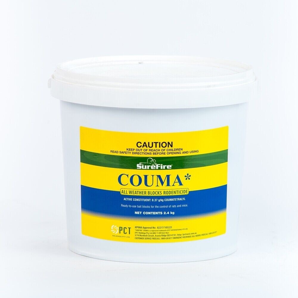 Surefire Couma All Weather Blocks Rodenticide 2.4kg Coumatetralyl Kill ...