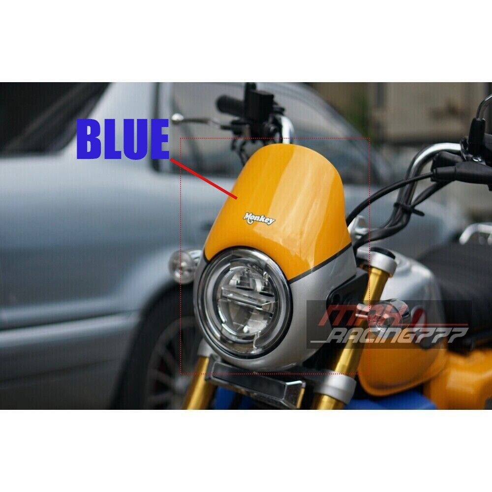 BLUE FRONT HEADLIGHT COVER WINDSCREEN WINDSHIELD FOR HONDA MONKEY Z125 ...