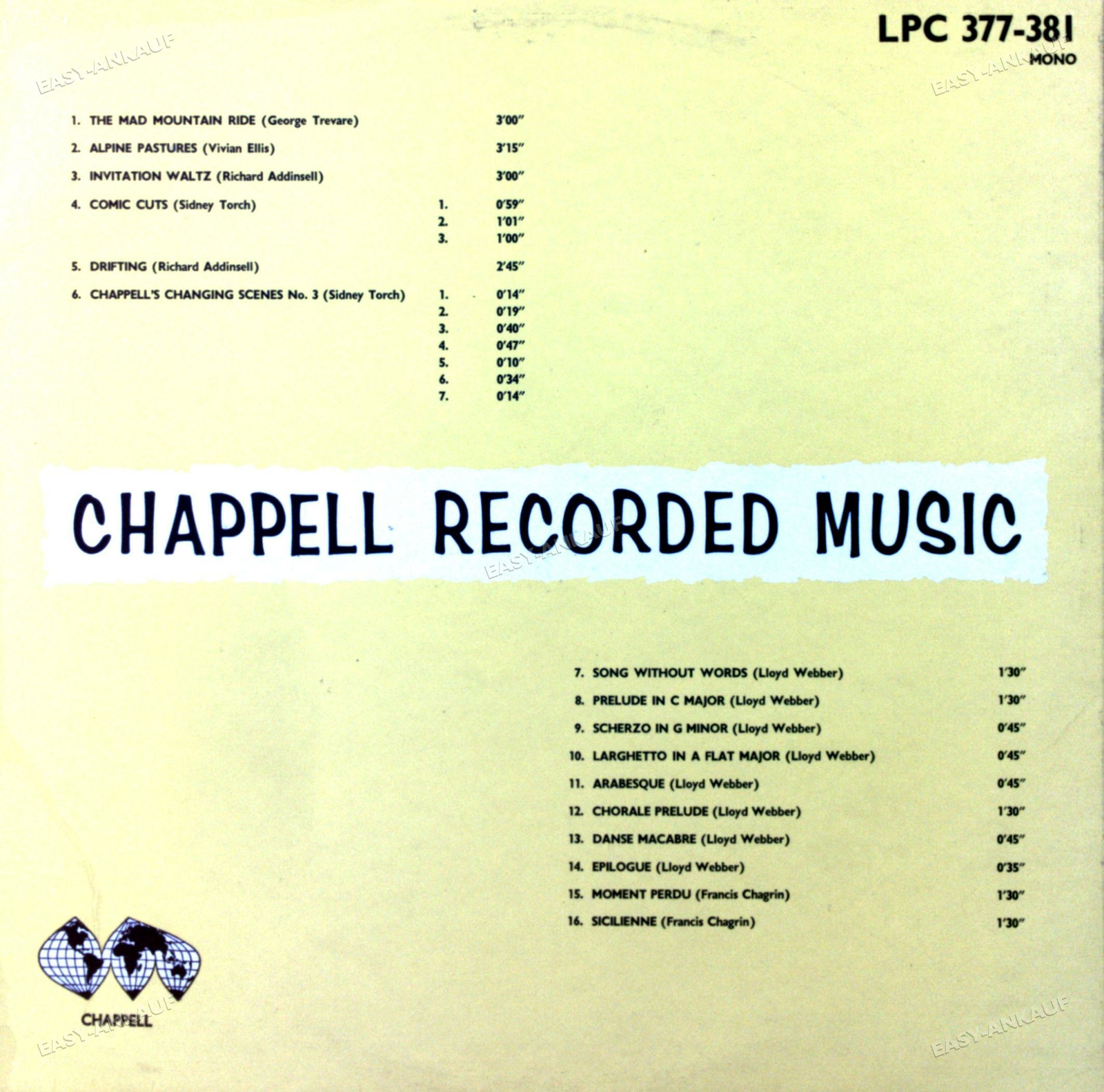 The Queen's Hall Light Orchestra - Chappell Recorded Music LP . | eBay