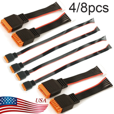 4/8X Charger Extension Cable Balanced Head for 2-6S Lithium Batteries ...