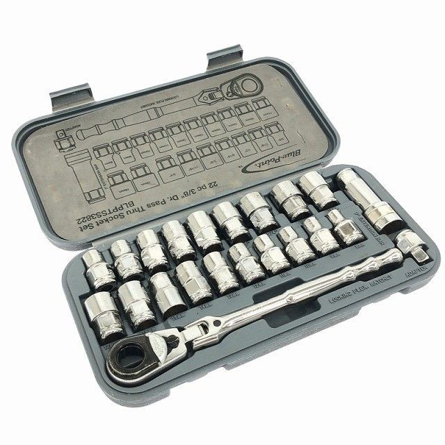 Blue-Point BLPPTSS3822 22 Piece 3/8" Drive Pass Thru Socket Set | eBay