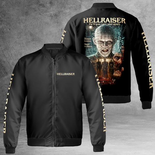 Retro Hellraiser HORROR Lightweight, Windproof Bomber Jacket | eBay ...