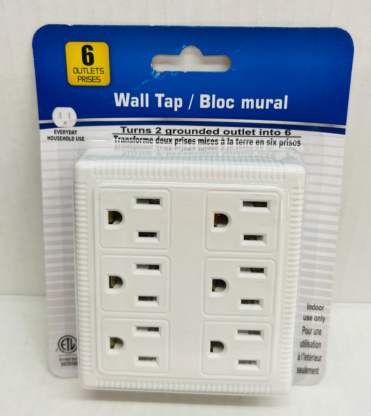6 Outlet plug Wall Tap Grounded Plug Adapter LOT of 1x 2x 4x or 6x ...