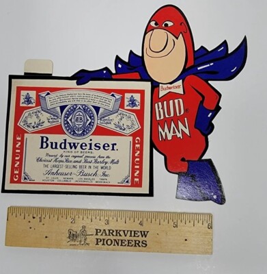 Vintage Budweiser Bud Man Sticker Decal 70s 80s | eBay