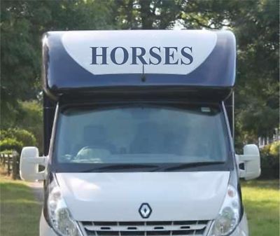 HORSE TRAILER STICKER | HORSEBOX 'HORSES' SIGN | Graphic Vinyl Decal ...