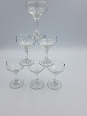 Vintage Dema Chateau Stemmed Liqueur Snaps Glasses Clear Glass 6PC ...
