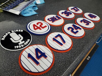 METS 3D retired numbers set AND JETS SIGN ART man cave classic NY NEW ...