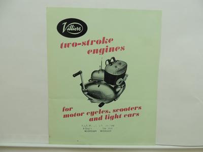 1950's Villiers Two Stroke Engines Mark 6F 30C 31C 2L 9E 2H 2T 3T ...