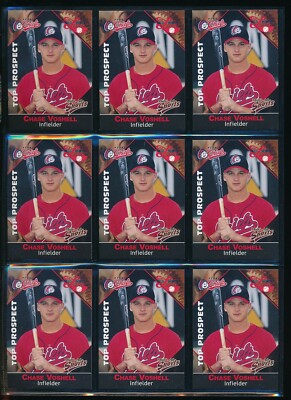 Lot (9) 2001 Multi-Ad Chase Voshell Peoria Chiefs Top Prospect (AC3 ...