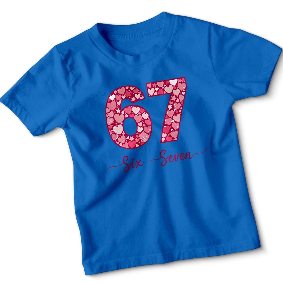 Sixty Seven Six Seven 67th Birthday Kids T-Shirt Milestone Celebration ...