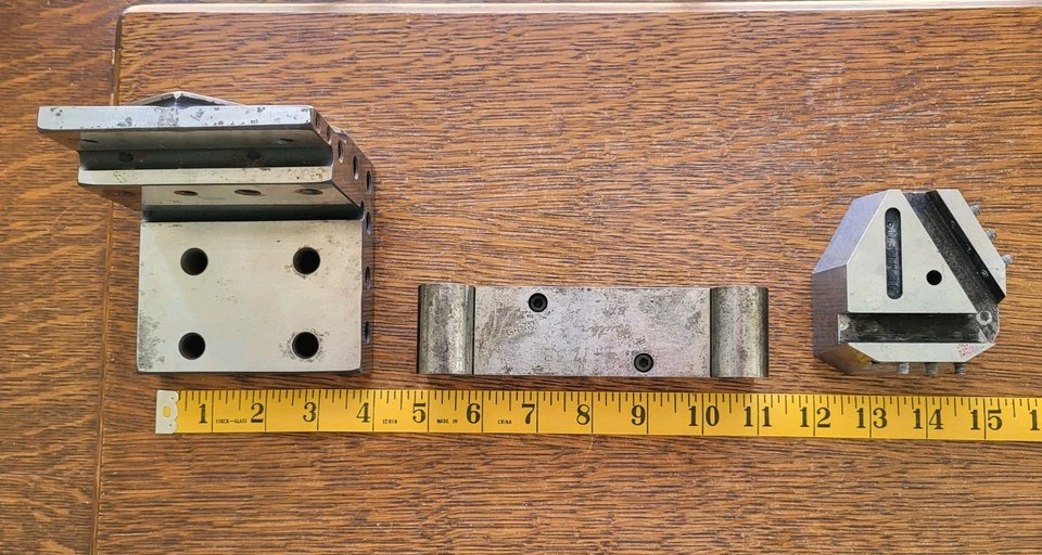 (7) Machinist Lathe Mill Misc. Blocks/Bench Block/Angle Block/V-Block ...