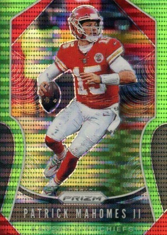 2019 Panini Prizm - Patrick Mahomes II #210 Neon Green Pulsar Prizm for ...