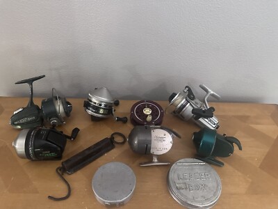 Fishing Reel, Fly Reel And Leader Box Lot. 7 Reels Total, 2 Aluminum ...