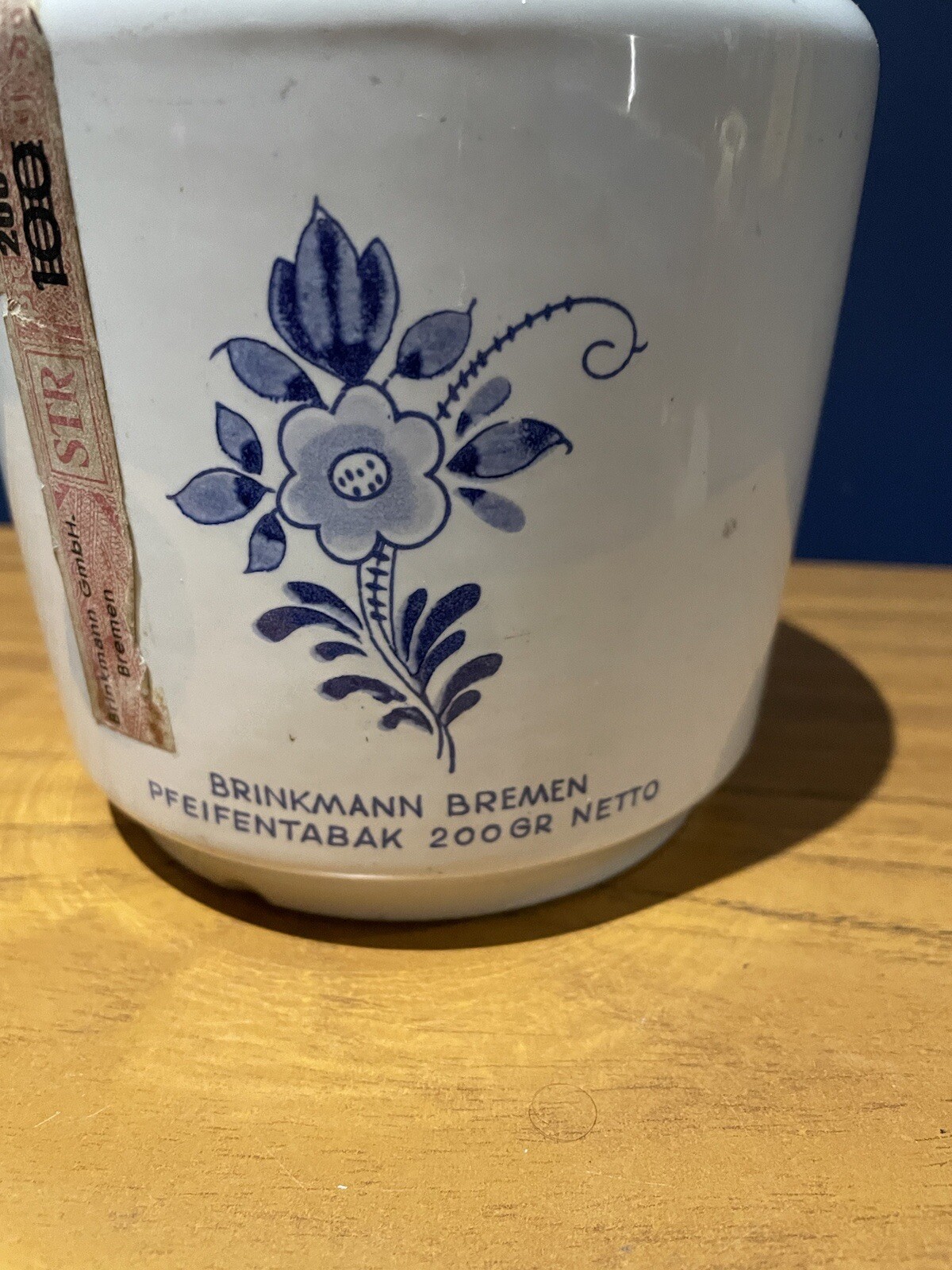 vintage ceramic tobacco jar Golden Mixture Metal Lid | eBay