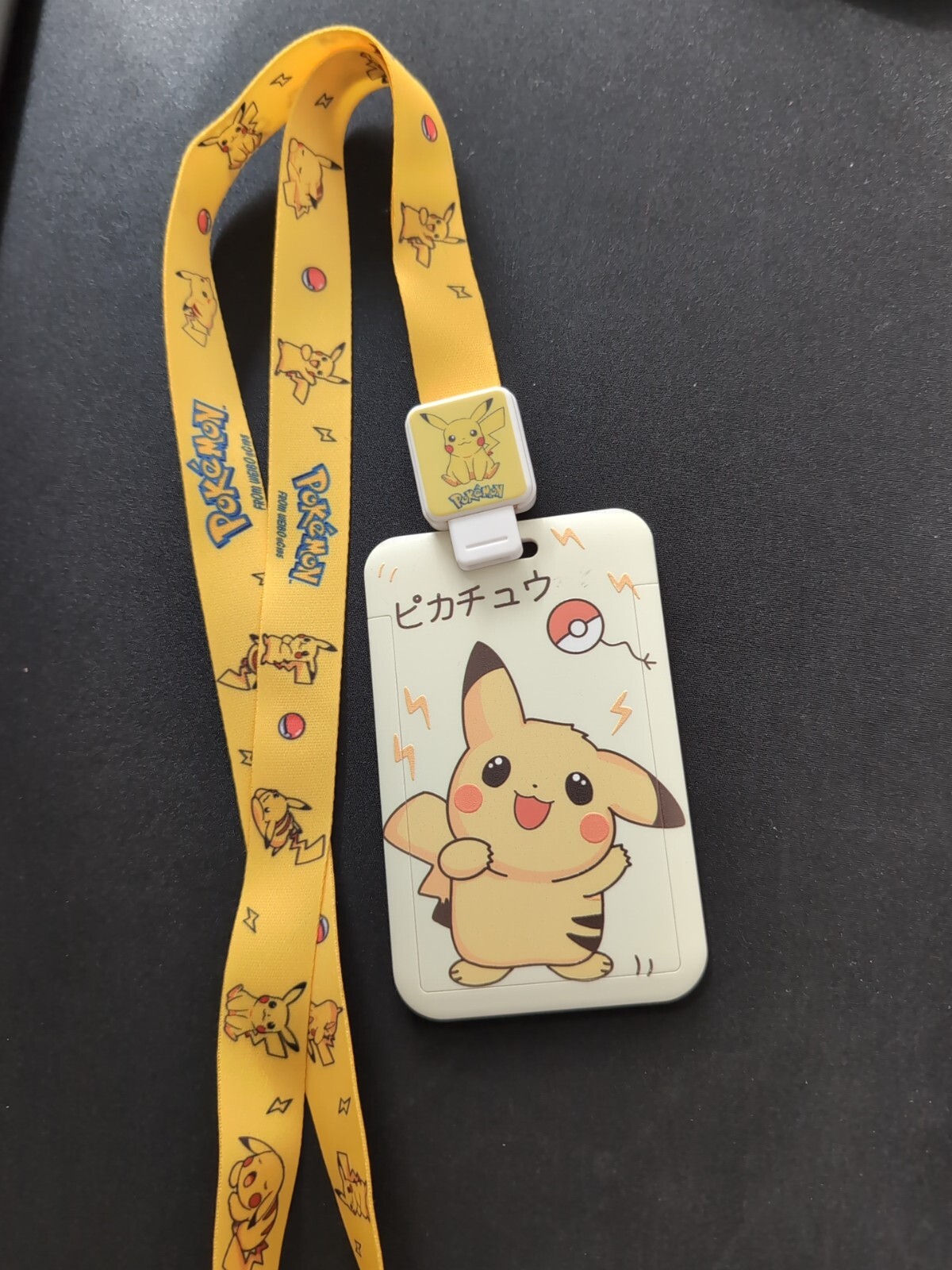 Pokemon ID Swipe Work Opal Card holder With Retractable Strap- Pikachu ...