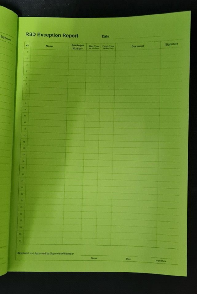 Daily Employee Attendance Register Log Book Attendance Record Book for ...