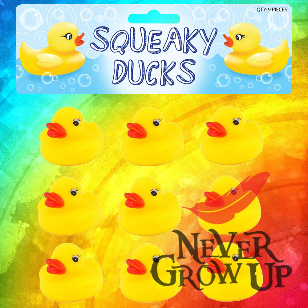 Pack Of 9 Large 5cm Rubber Ducks Bath Ducks Yellow Ducks BathTime Ducks ...