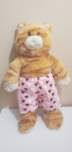 17 In Floppy And Fluffy Build A Bear Orange Tabby Cat Valentines Heart ...