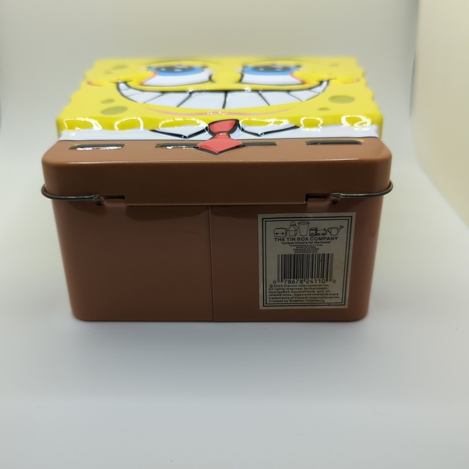 SpongeBob SquarePants Metal Storage Box 2003 Big Smile Viacom ...