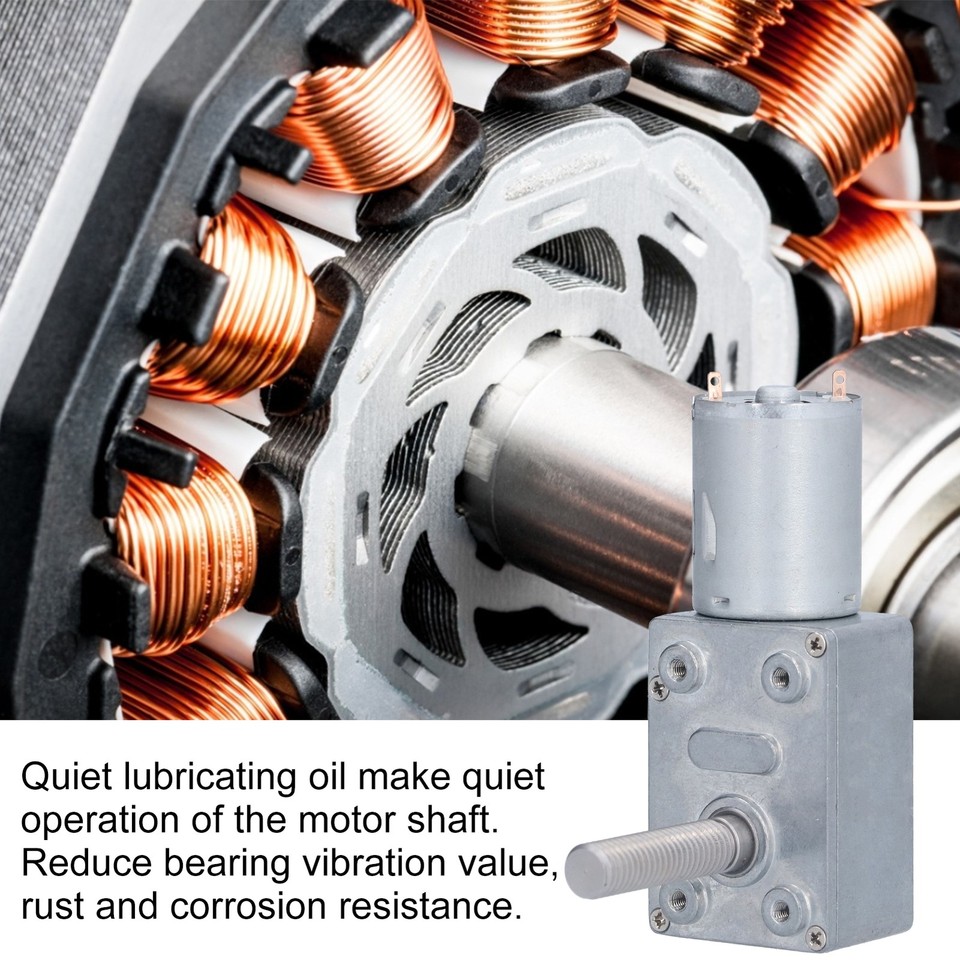 JGY370 Turbine Threaded Shaft Motor M8 Screw Low Speed SelfLocking ...