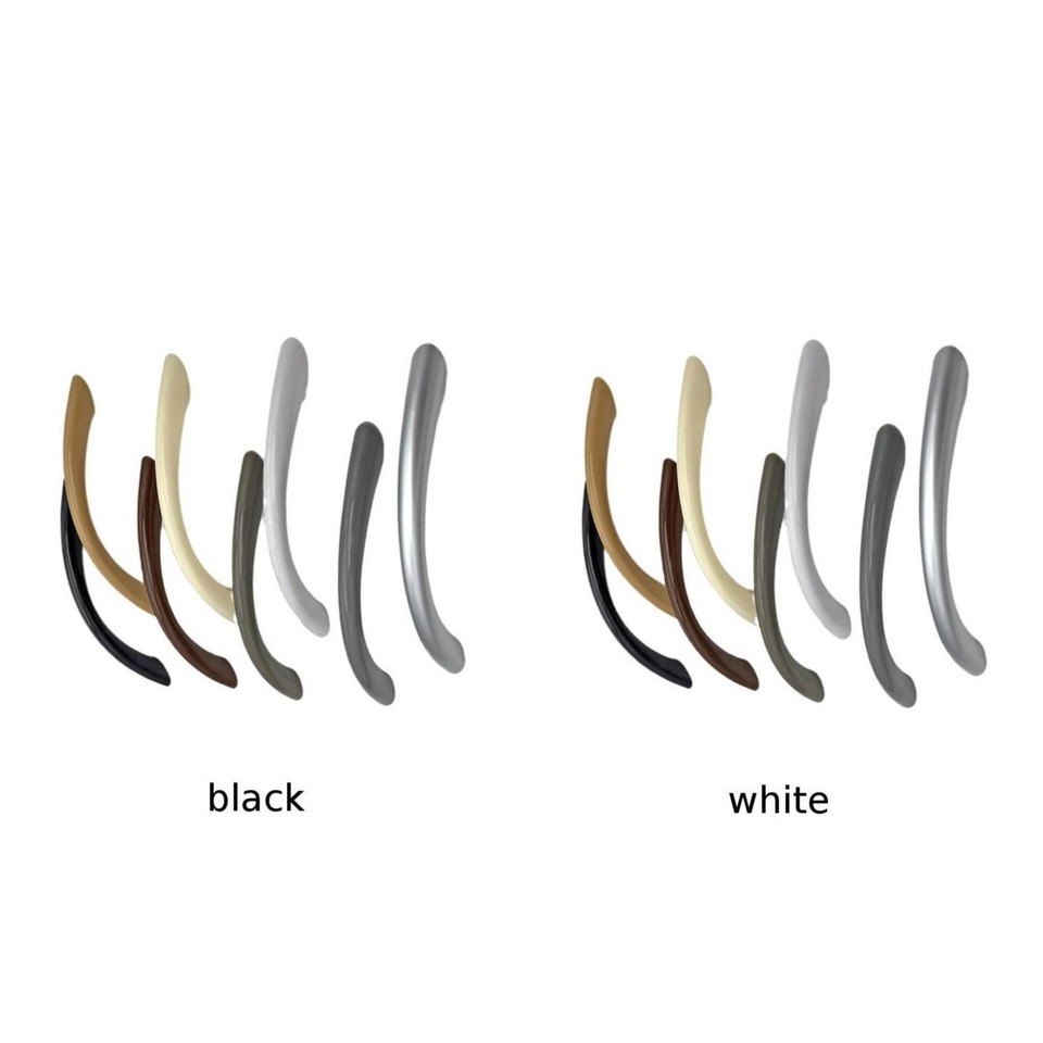 6PCS Silver Curved Zinc Alloy Drawer Pull Handles for Cabinets and ...
