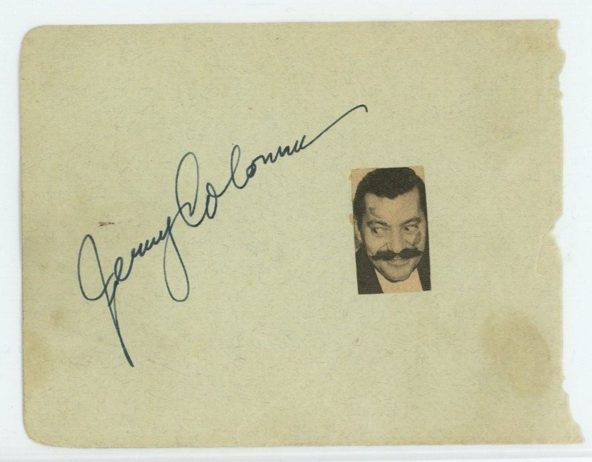 Autographed Album Page Jerry Colonna musician actor comedian singer ...