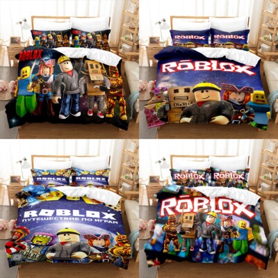 Kids Roblox Character Quilt Duvet Cover Bedding Set with Single Double ...