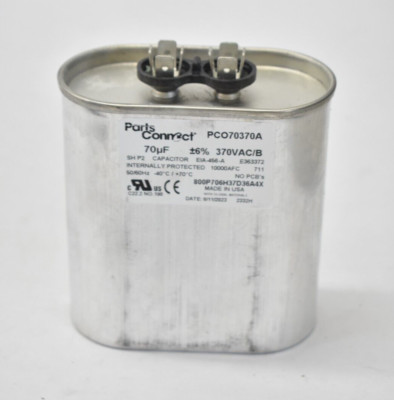 Parts Connect PCO70370A Motor Run Capacitor 70uF 4 Way Quick Connect ...