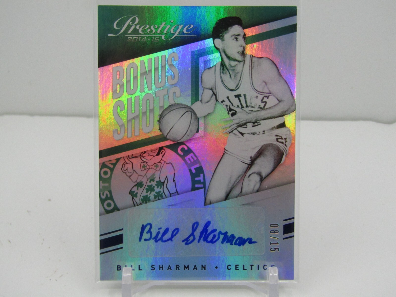 BILL SHARMAN 2014-15 PRESTIGE BONUS SHOTS AUTOGRAPH AUTO #08/15 ...