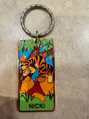 Vintage Disneyland Key Chain Winnie The Pooh and Tigger Name Nicki | eBay