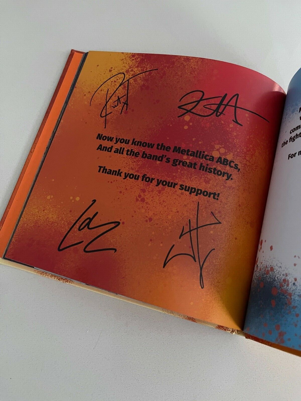 Signed by Metallica band members - The ABCs of Metallica Autographed ...