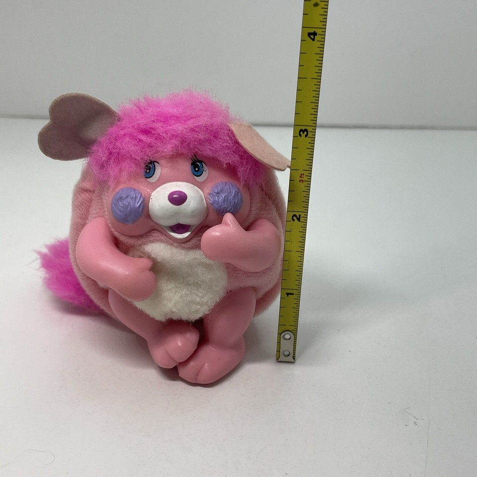 VTG 1986 Mattel Pocket Popples Pink with White Belly PARTY Popple 3 ...