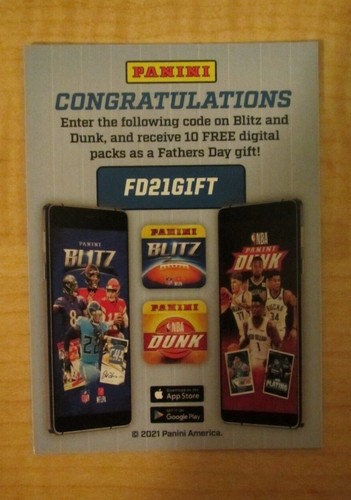 2021 Panini Fathers Day 10 Digital Pack Promo Card | eBay
