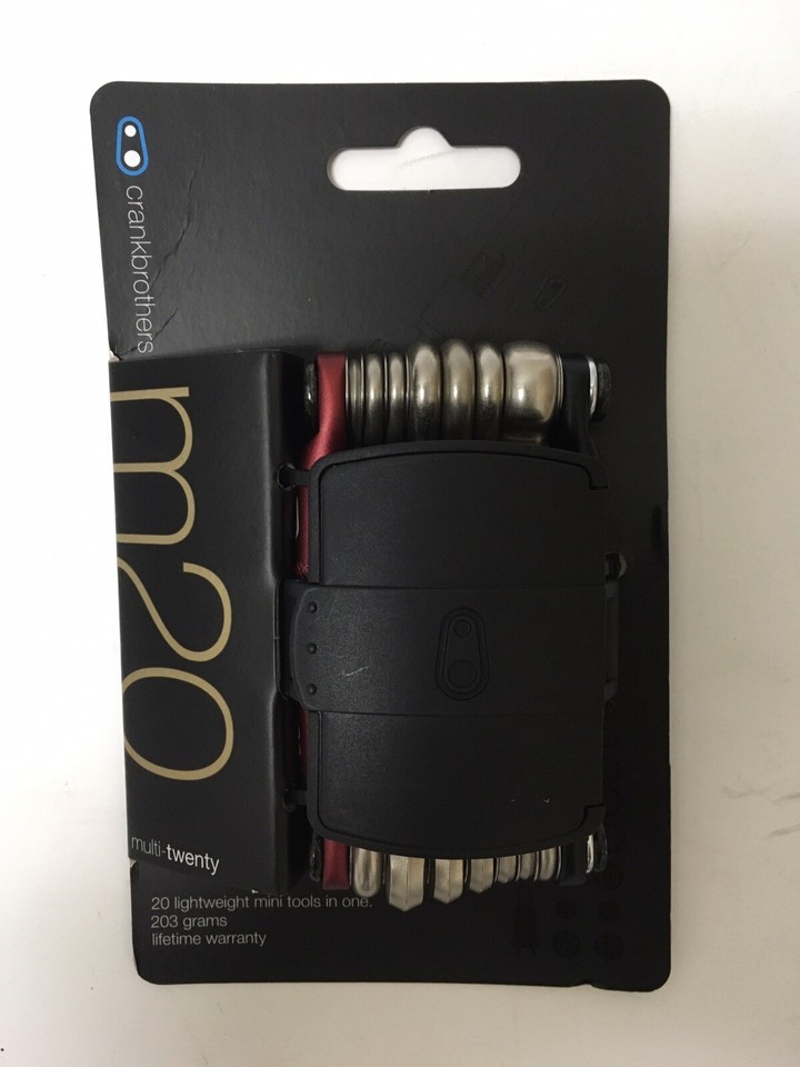 Crank Brothers M20 Multi Tool for Bicycle, incl. Tire Plug Tool - RED ...