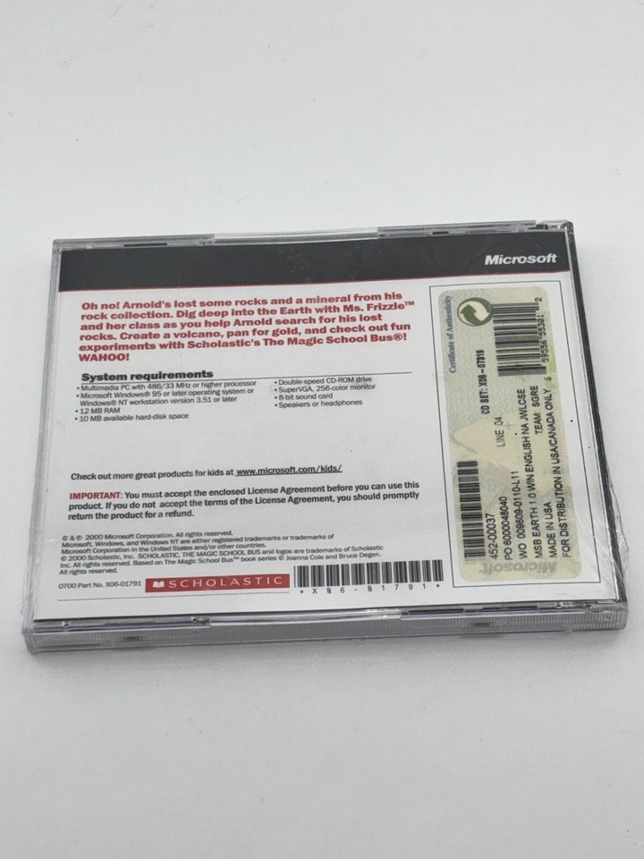 The Magic School Bus Explores Inside the Earth (PC CD-ROM) 2000 Microsoft NEW 93007379637 | eBay