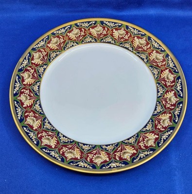 Christian Dior TABRIZ 8" Salad Plate Tan Leaves Blue Red Gold Trim ...