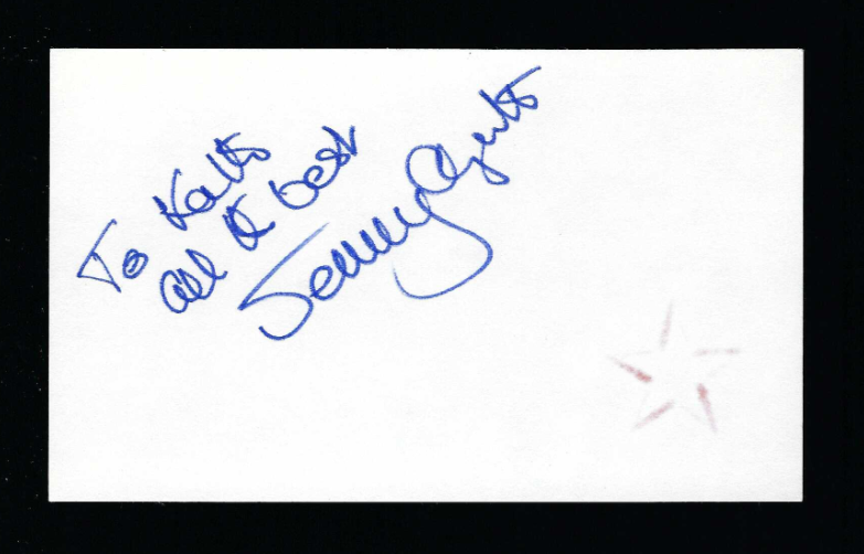 Jenny Agutter signed 3x5 card Logan's Run, The Avengers, Child's Play 2 ...