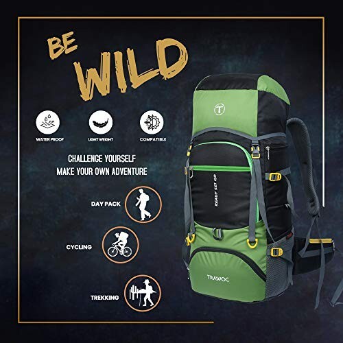 55L Travel Bag Front & Top Open Backpack for Hiking Trekking Camping ...