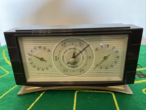 VTG MCM Airguide Instrument Co. Desktop Barometer Weather Station Mid ...