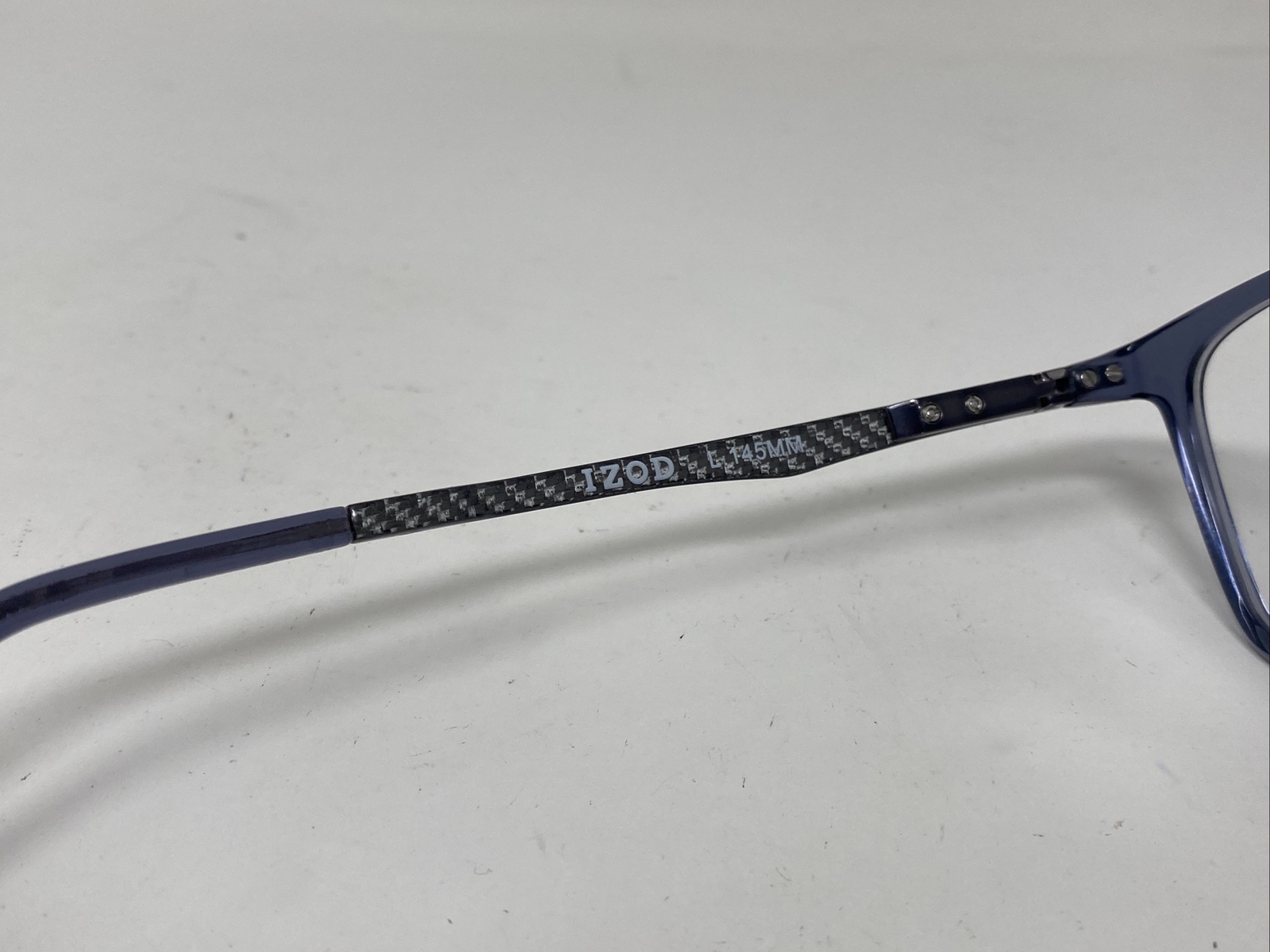 IZOD EYEWEAR IZ 2100 BLUE CRYSTAL CARBON FIBER 54/17/145 EYEGLASSES ...